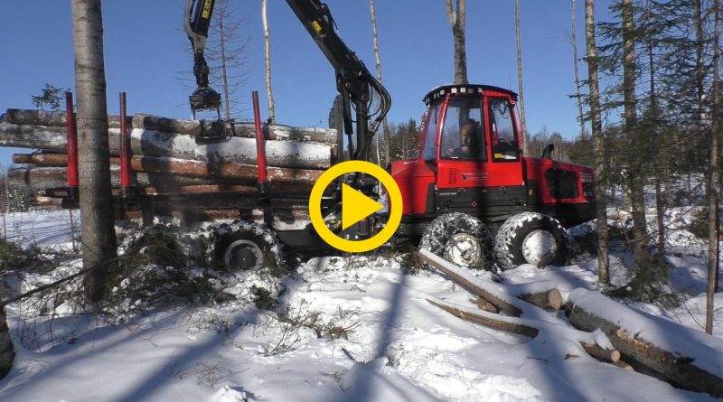 Komatsu 875 Forwarder| Thinning | Sweden – Harvester Forwarder & More